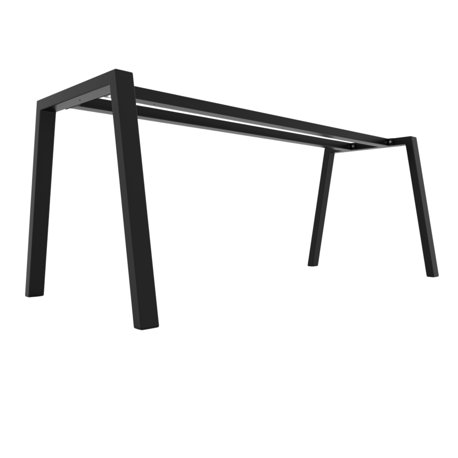 Trapezoidal Table Legs in Carbon Steel, Industrial Style, Customizable
